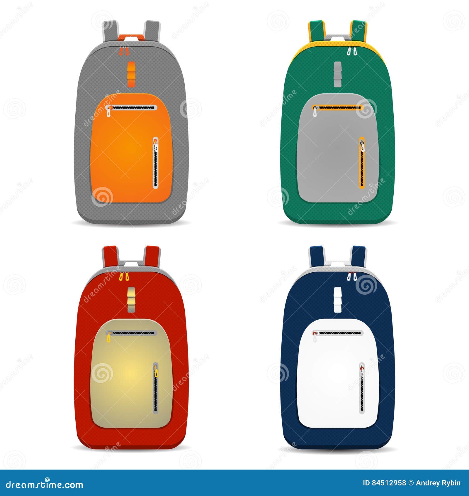 Vector backpack set stock vector. Illustration of hipster - 84512958
