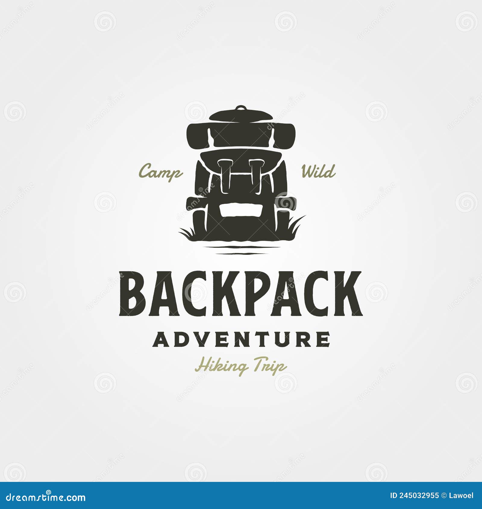 Vector of Backpack Vintage Logo Symbol Illustration Design, Adventure ...