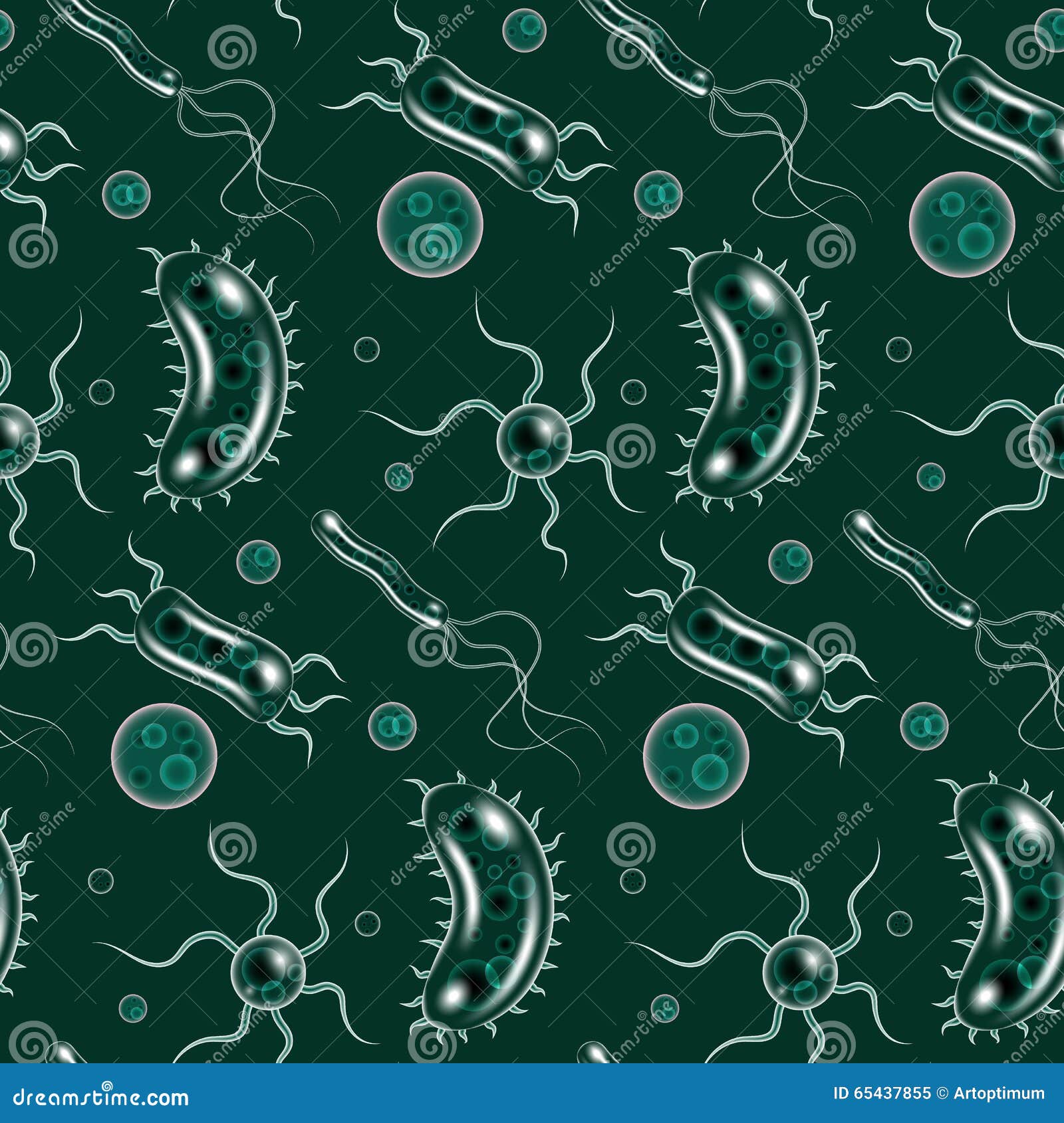 Vector Bacteria, Microbes Icon Set Stock Vector - Illustration of ...