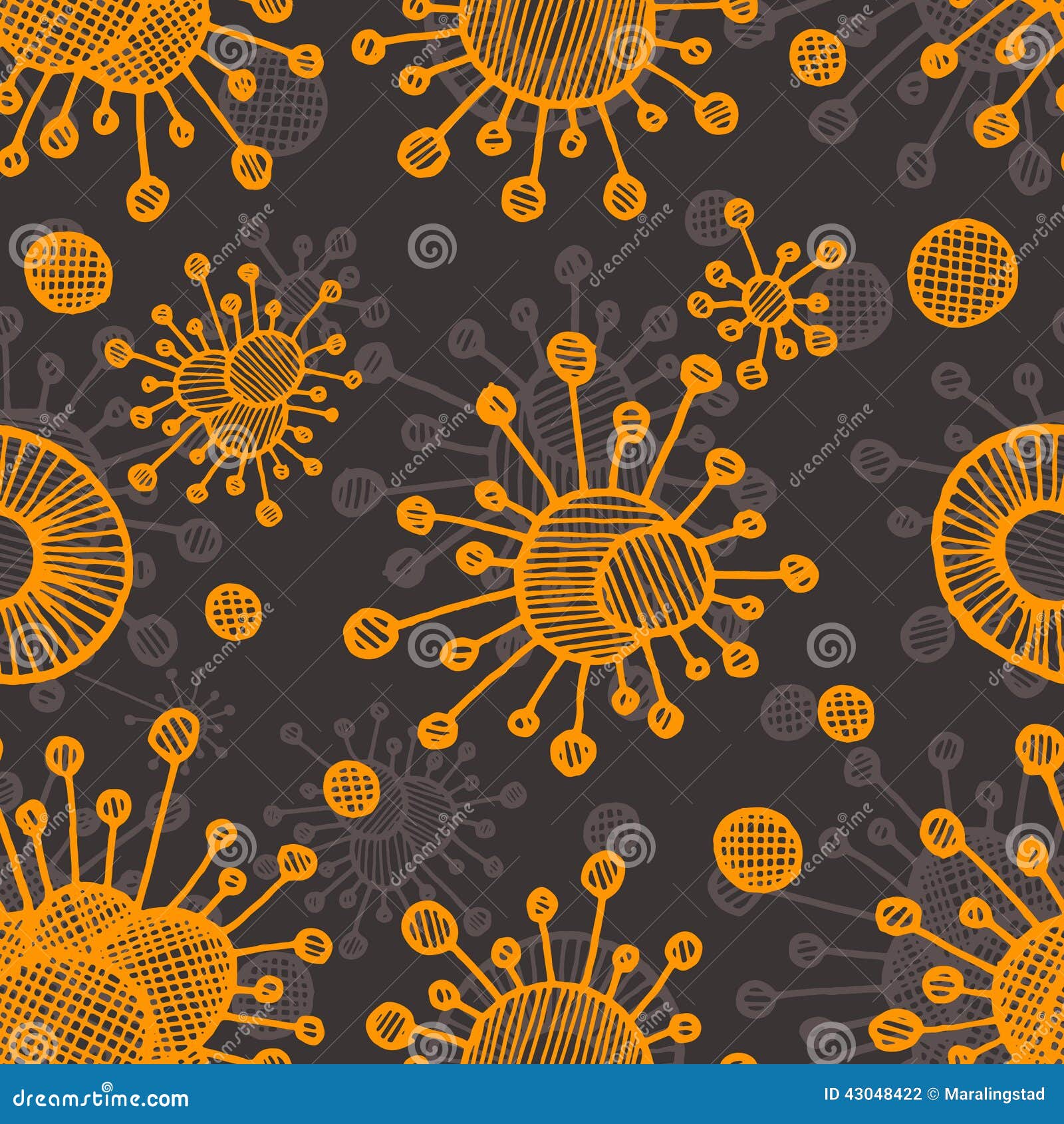 Vector Bacterial Background. Eps10 Stock Vector - Illustration of motif ...