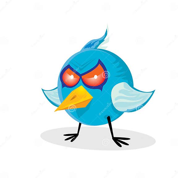 Vector Bad Bird. Funny Bird Character Stock Vector - Illustration of ...