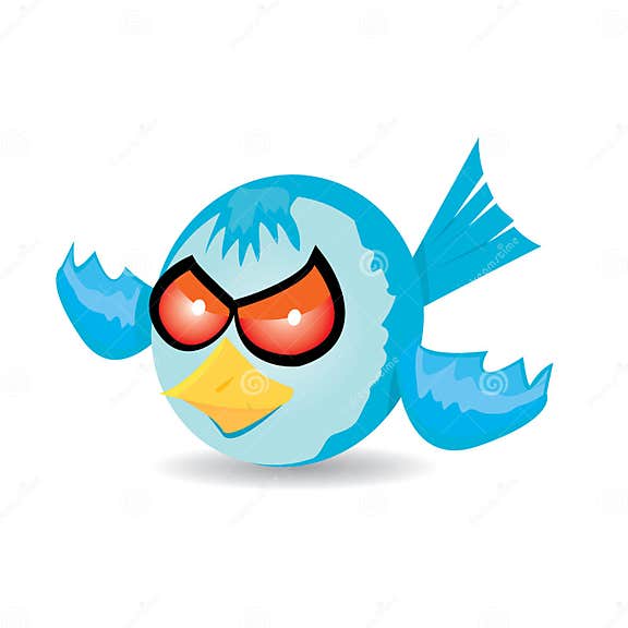 Vector Bad Bird. Funny Bird Character Stock Vector - Illustration of ...
