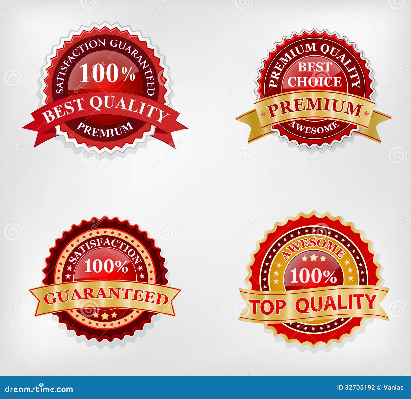 Vector badge design set stock vector. Illustration of guaranteed - 32705192