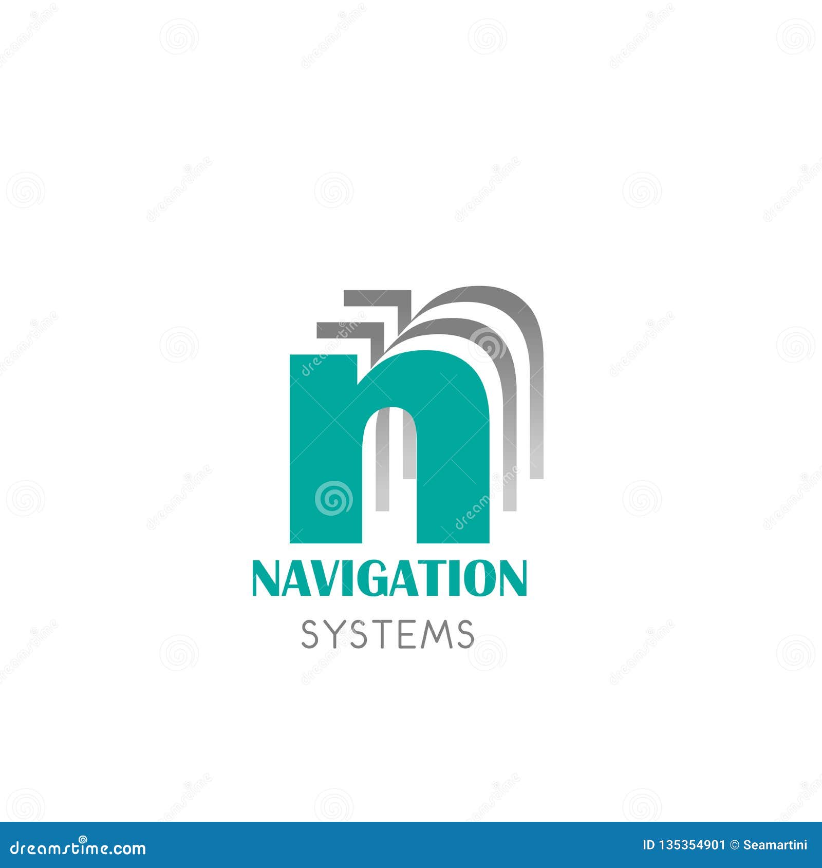 Vector Badge for Navigation Systems Stock Vector - Illustration of flat ...