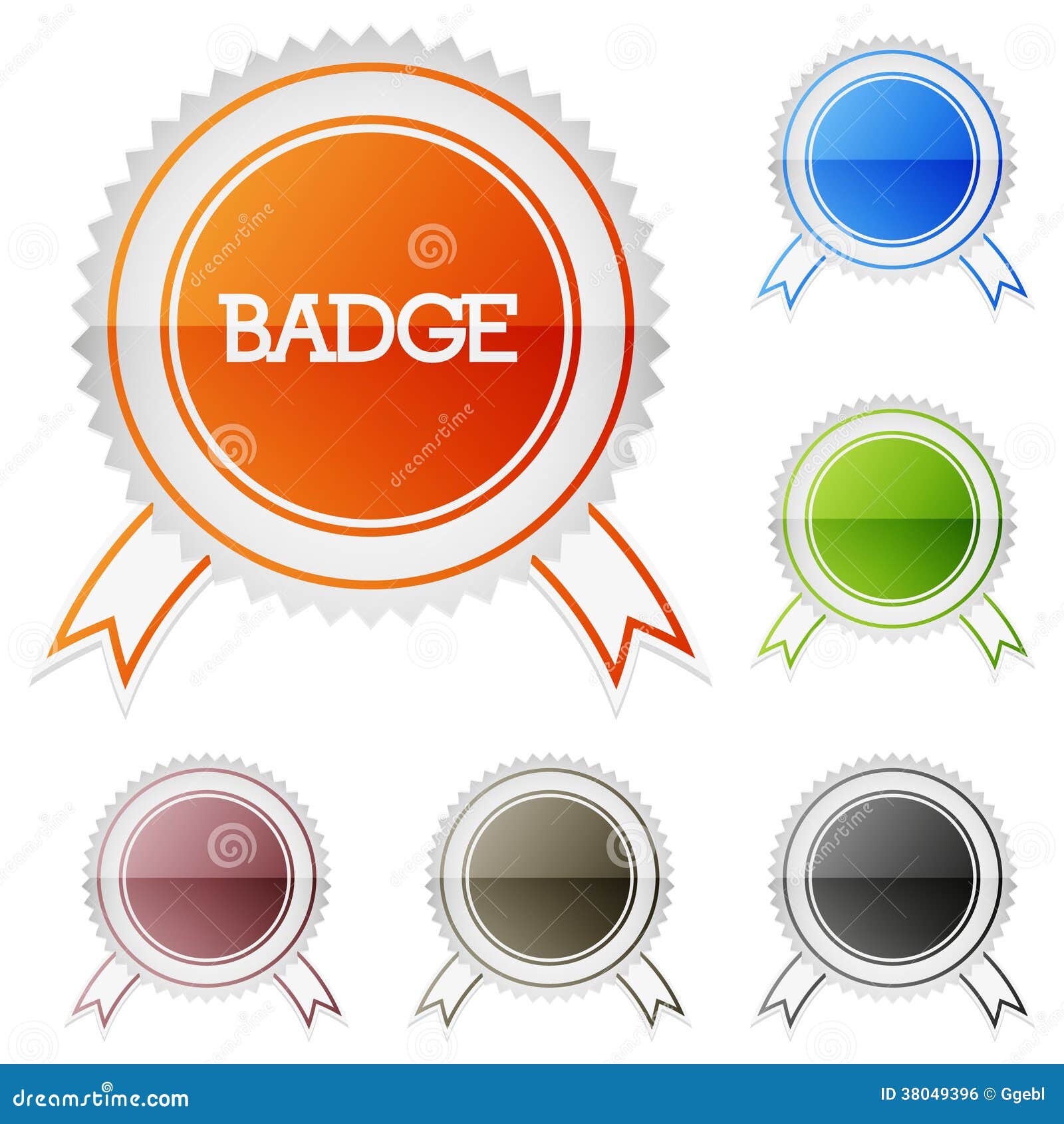 Vector badge set stock illustration. Illustration of green - 38049396