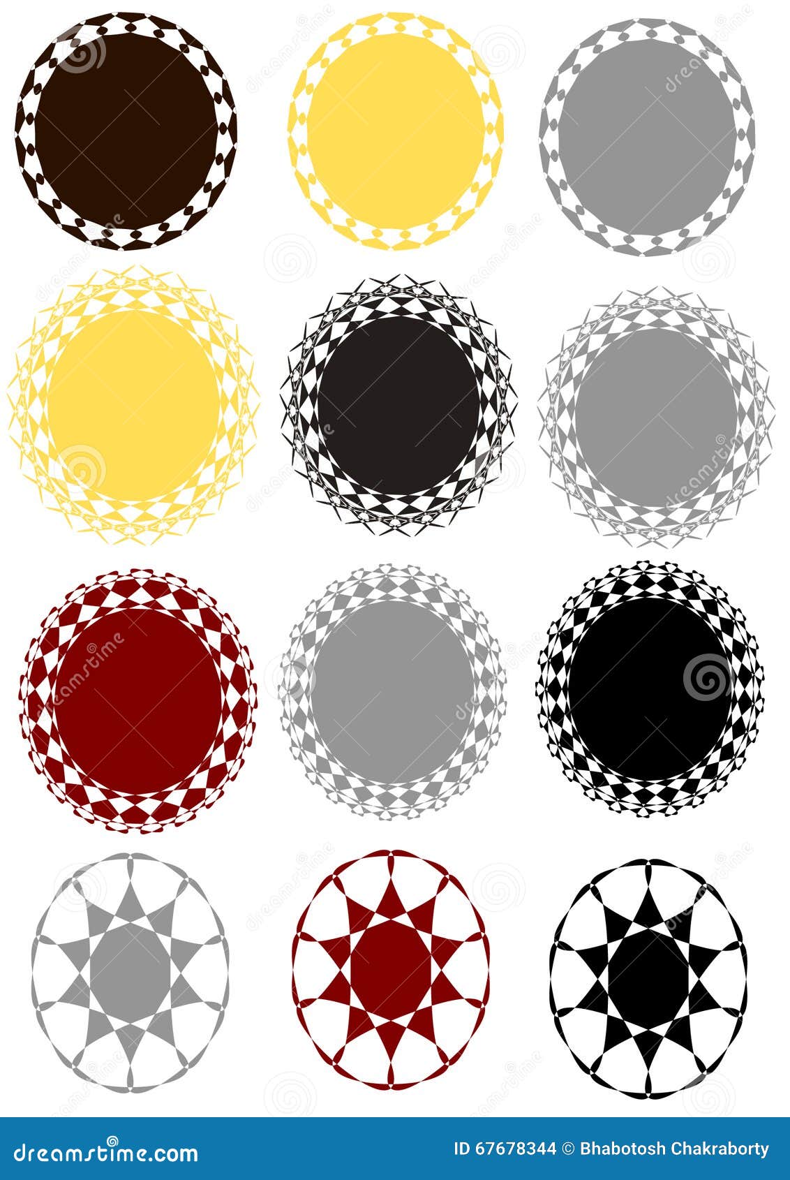 Vector Badge Set in 3 Different Color Stock Vector - Illustration of ...