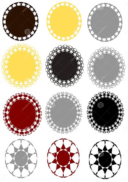 Vector Badge Set in 3 Different Color Stock Vector - Illustration of ...