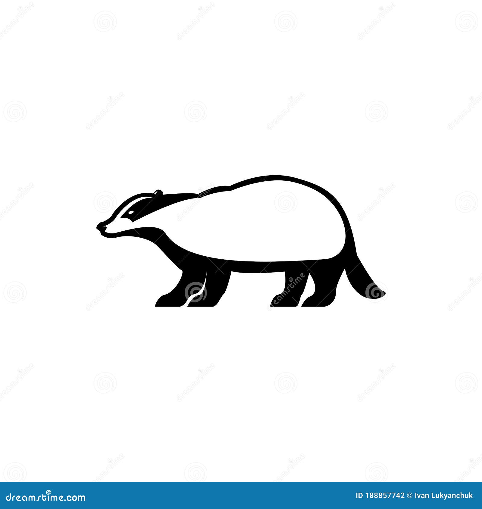 Vector Badger Silhouette View Side for Retro Logos, Emblems, Badges ...