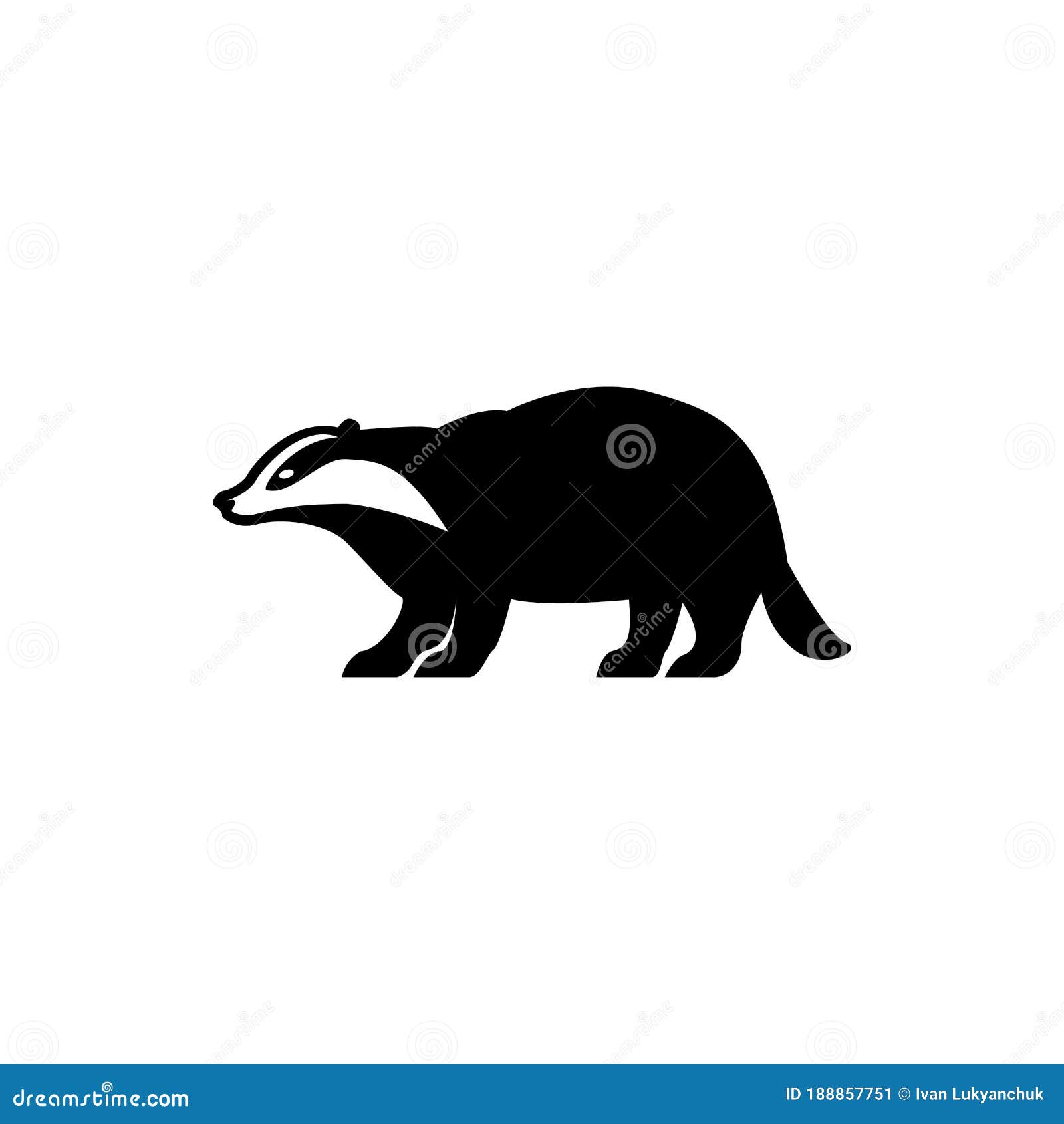Vector Badger Silhouette View Side for Retro Logos, Emblems, Badges ...