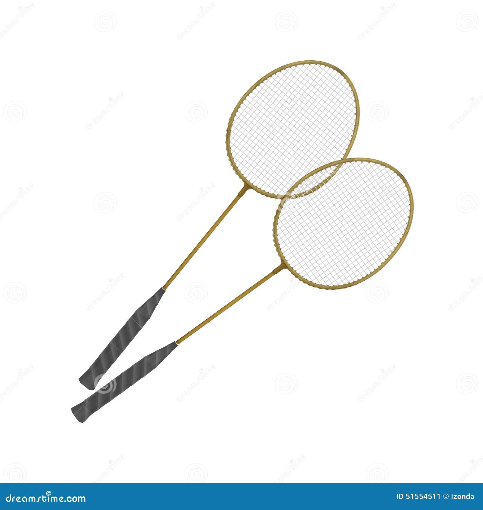 Vector Badminton Racket Illustration. Badminton Racket Isolated On ... Vector Badminton Racket Illustration. Badminton Racket Isolated On ...
