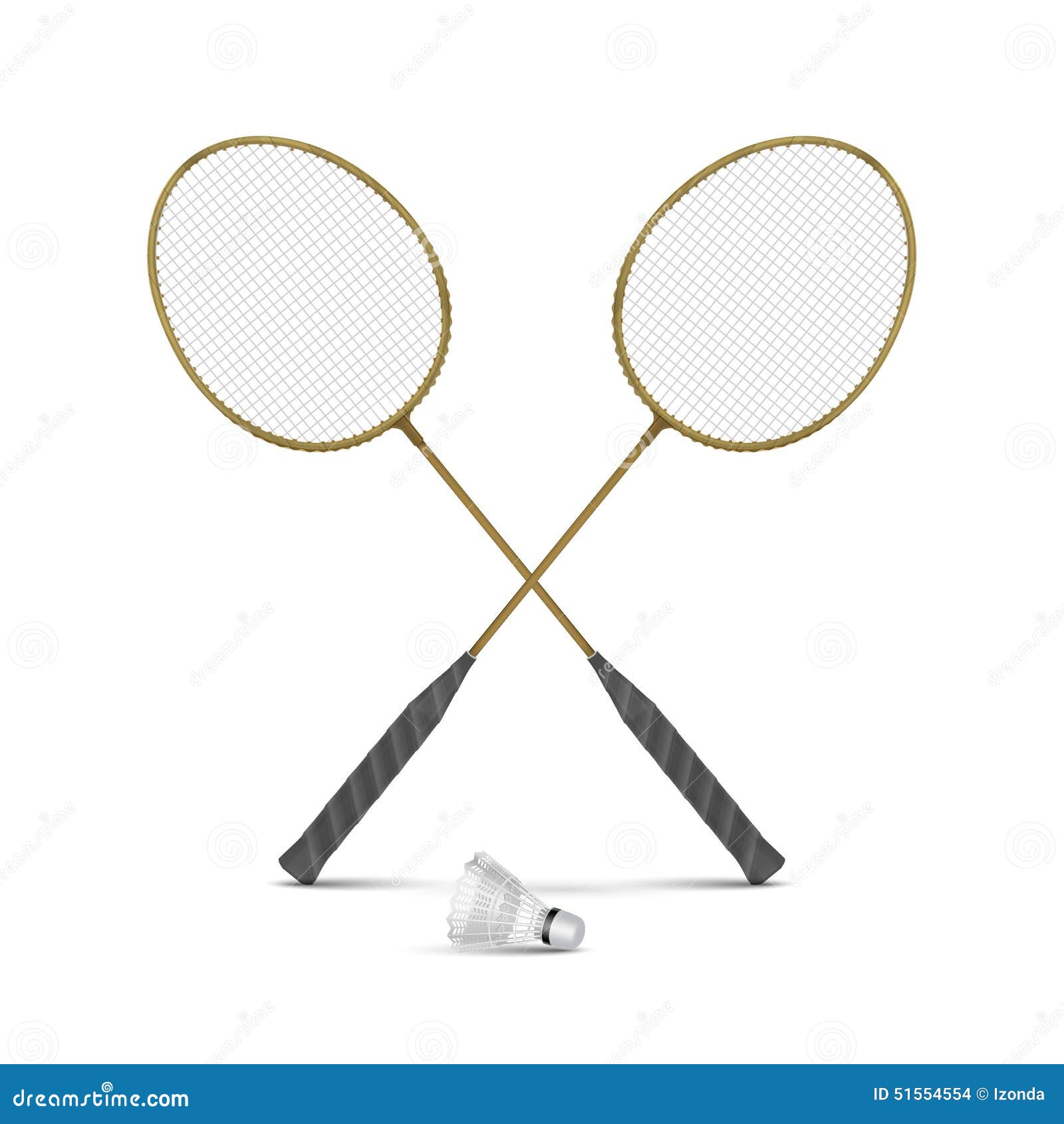Vector Badminton Racket Illustration. Badminton Racket Isolated On ... Vector Badminton Racket Illustration. Badminton Racket Isolated On ...