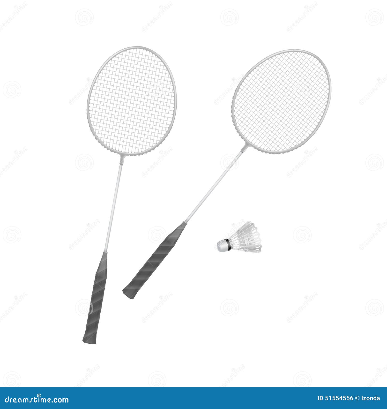 Vector Badminton Racket Illustration. Badminton Racket Isolated On ...