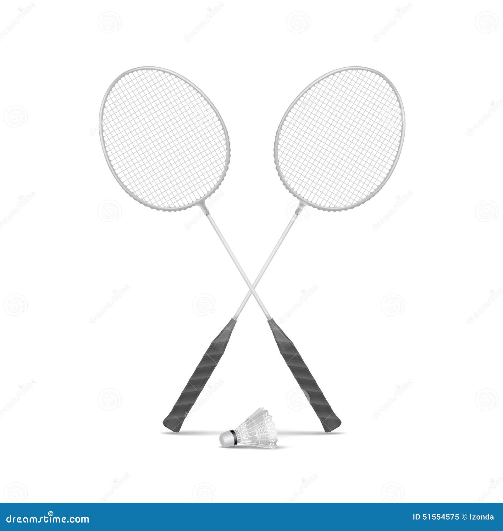 Vector Badminton Racket Illustration. Badminton Racket Isolated On ...