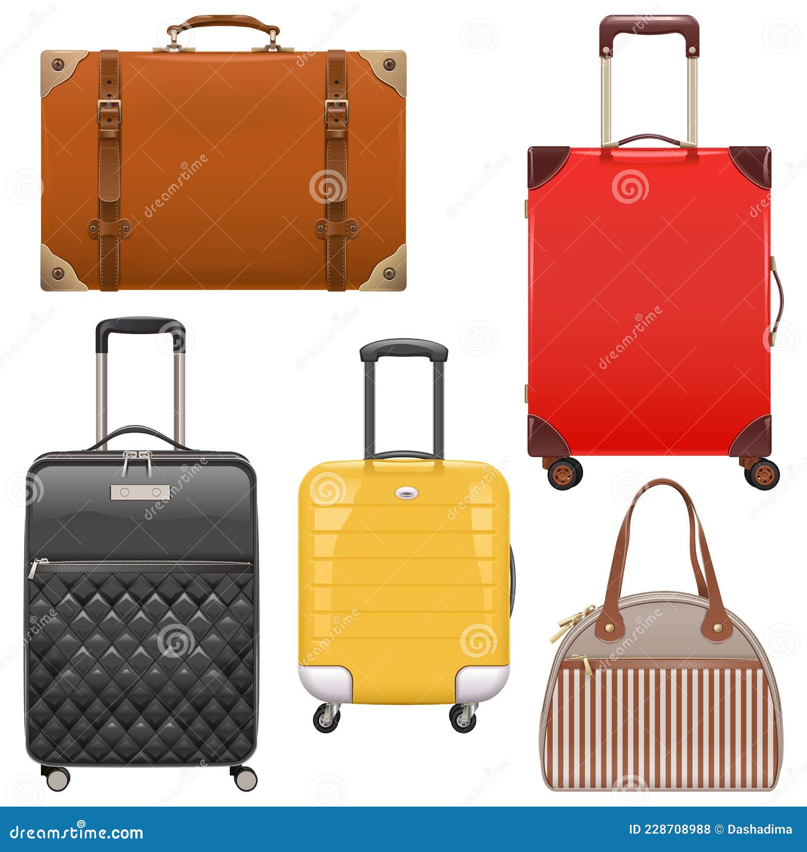 Vector Set Of Baggage Reclaim, Flight Mode And Diagram Graph Line Icons ...