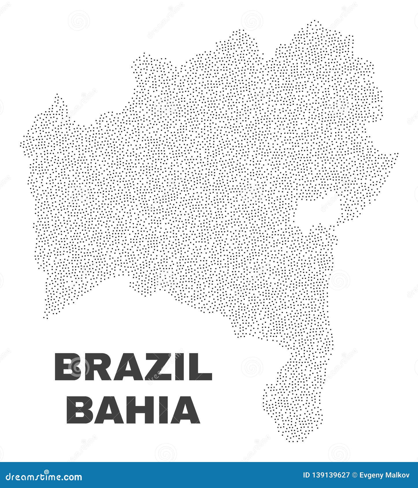 Vector Bahia State Map of Dots Stock Vector - Illustration of ...