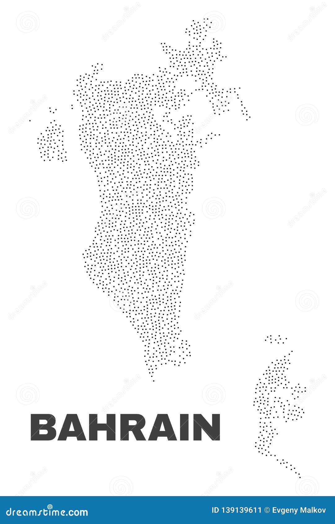 Vector Bahrain Map of Points Stock Vector - Illustration of vector ...