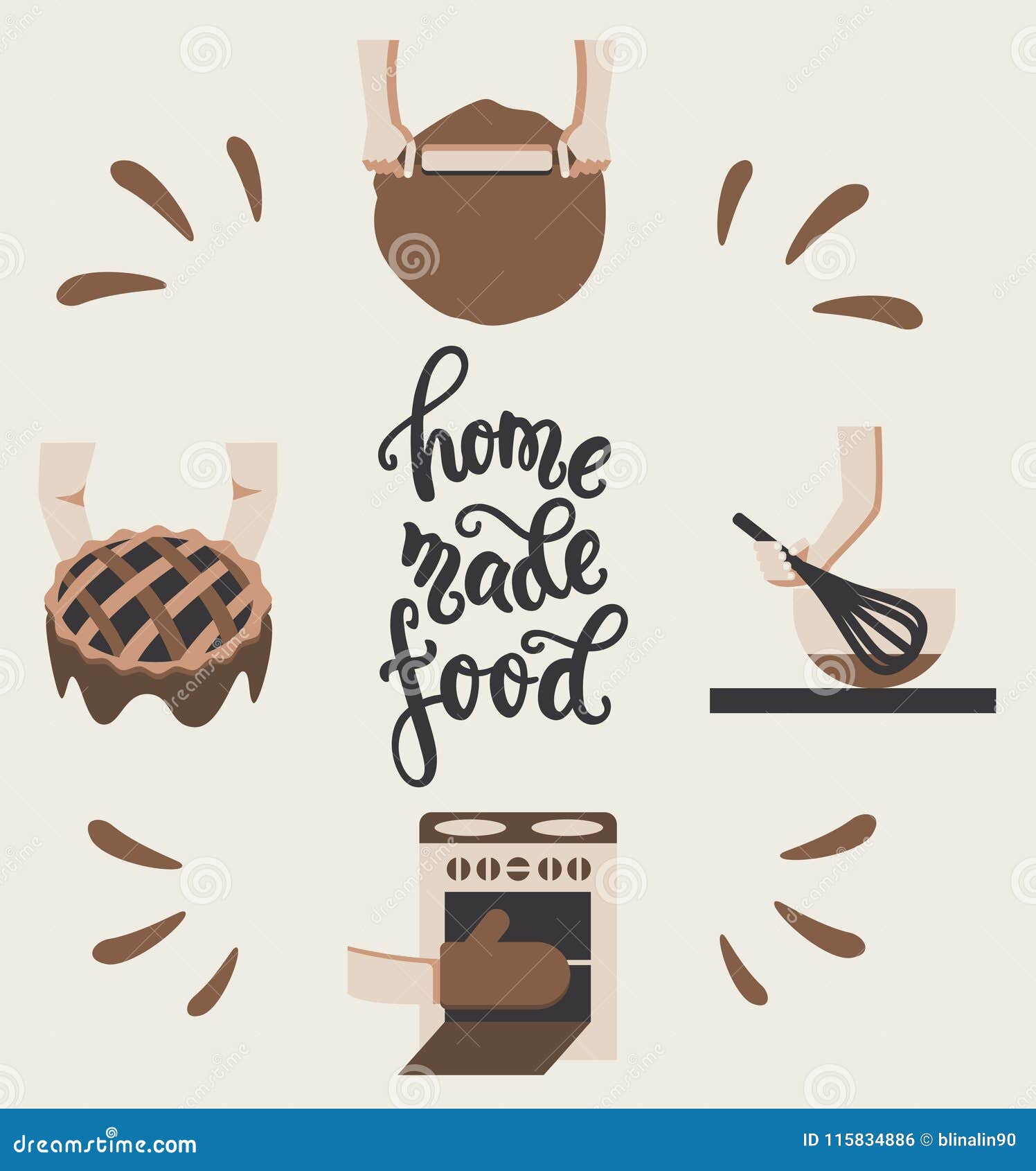 Vector Baking Illustration Process Stock Vector - Illustration of ...