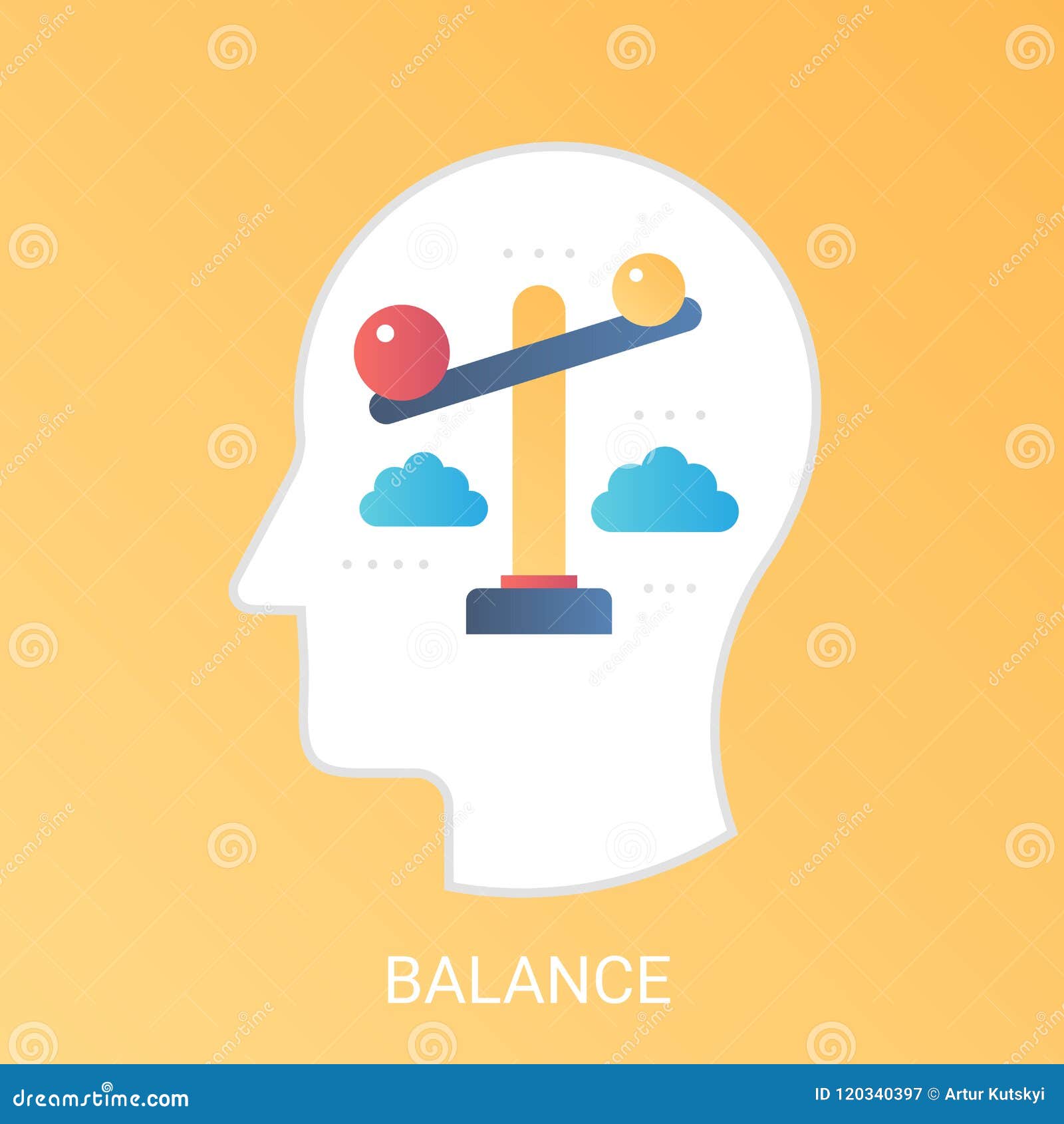 Vector Balance Concept. Modern Gradient Flat Style. Stock Vector ...