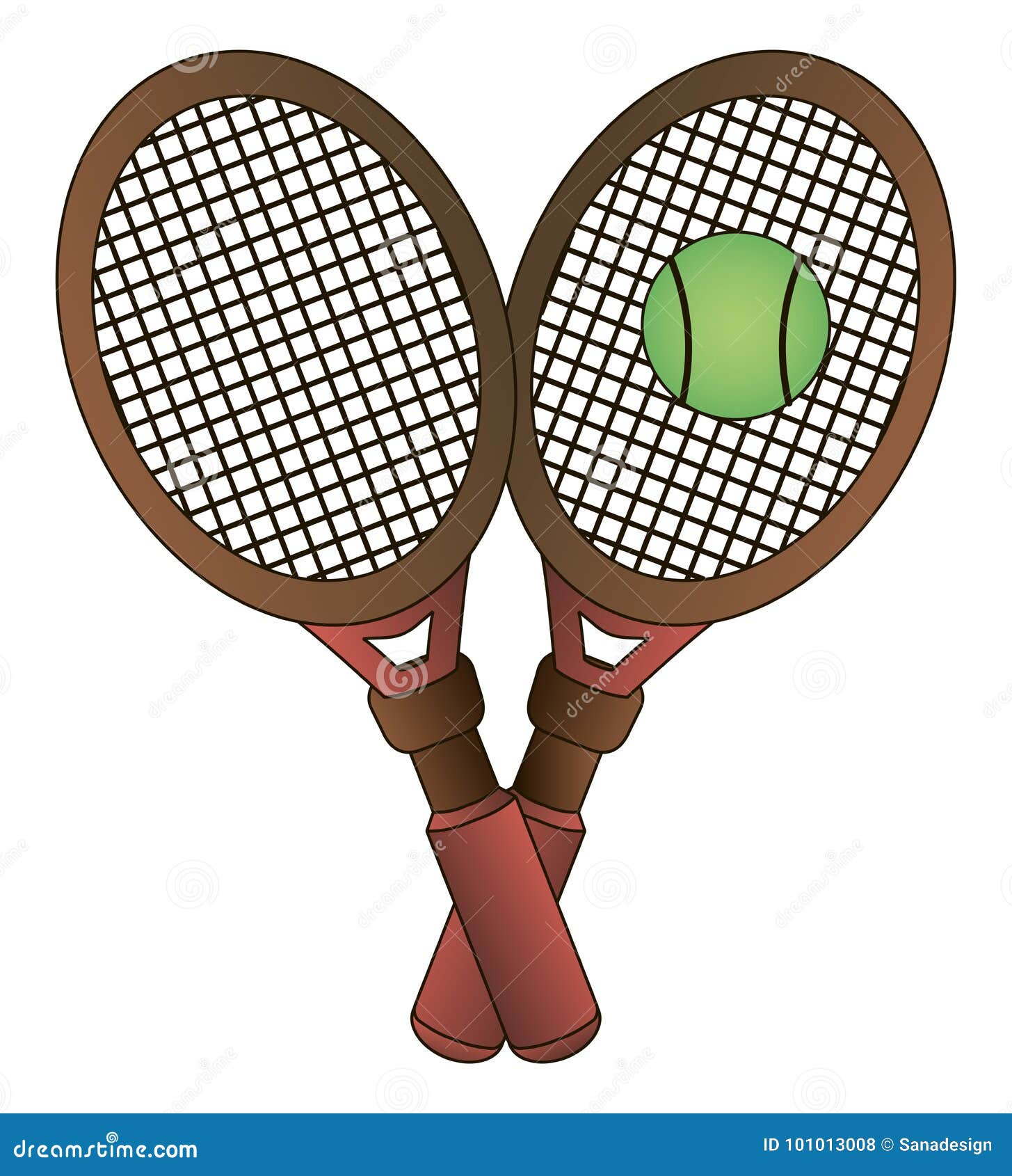 Vector Ball and Racket Tennis Stock Vector - Illustration of exercise ...