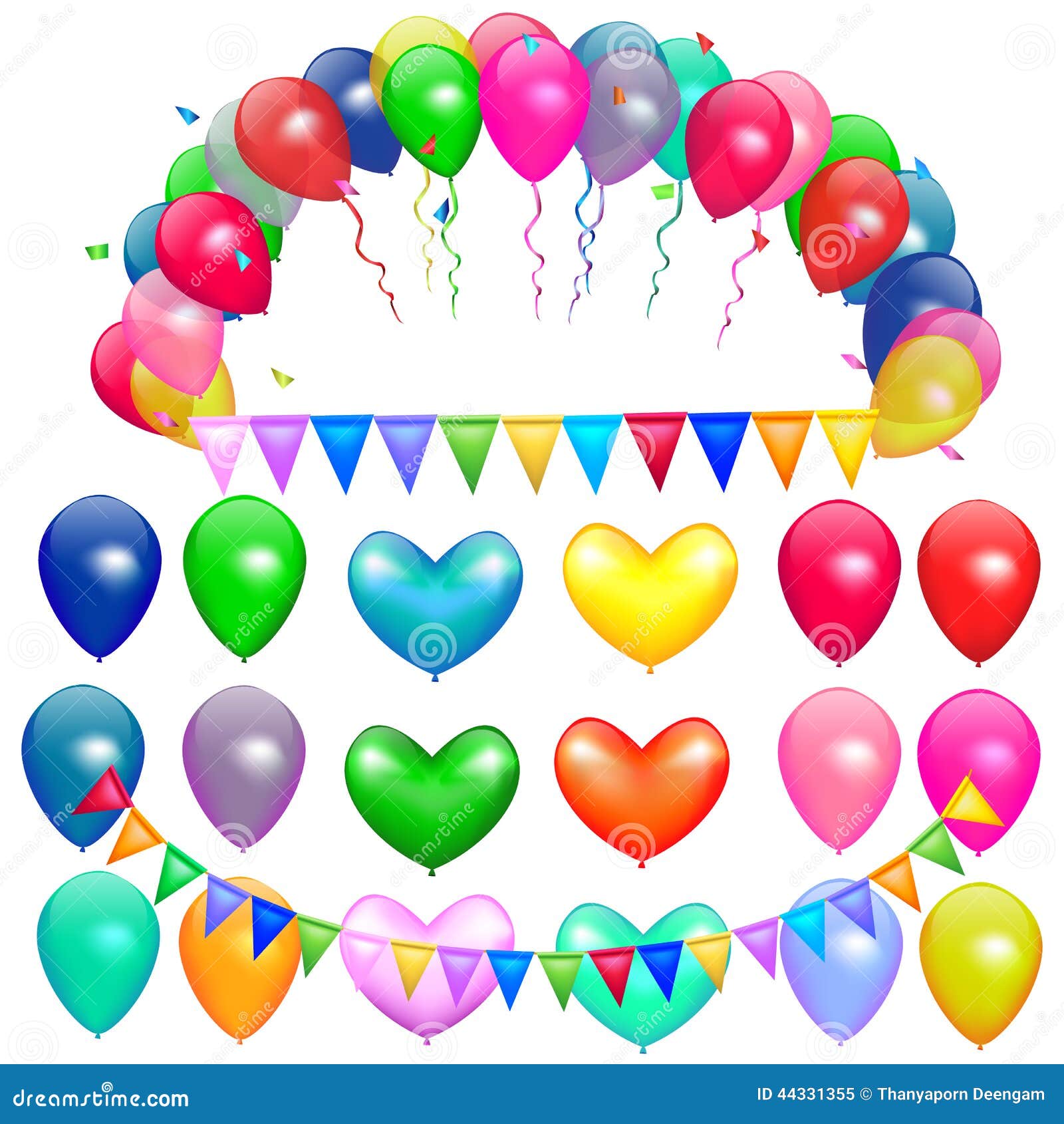 Vector Balloons Party stock illustration. Illustration of material ...