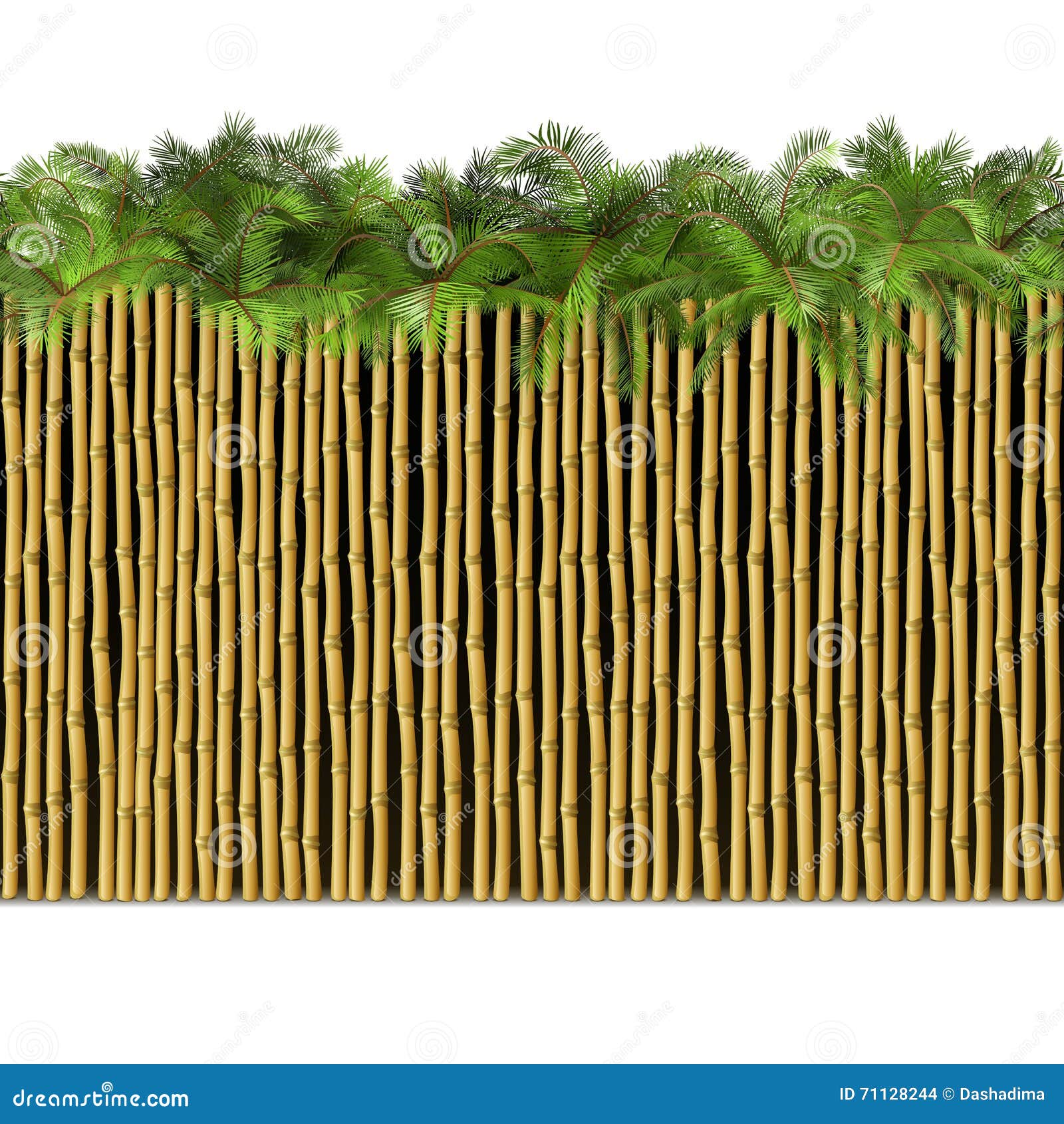 Border With Palm Trees Cartoon Vector | CartoonDealer.com #10058445