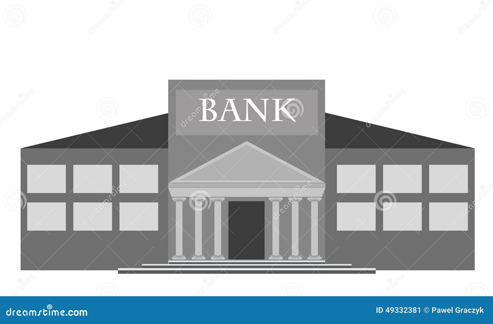 Vector bank building stock vector. Illustration of house - 49332381
