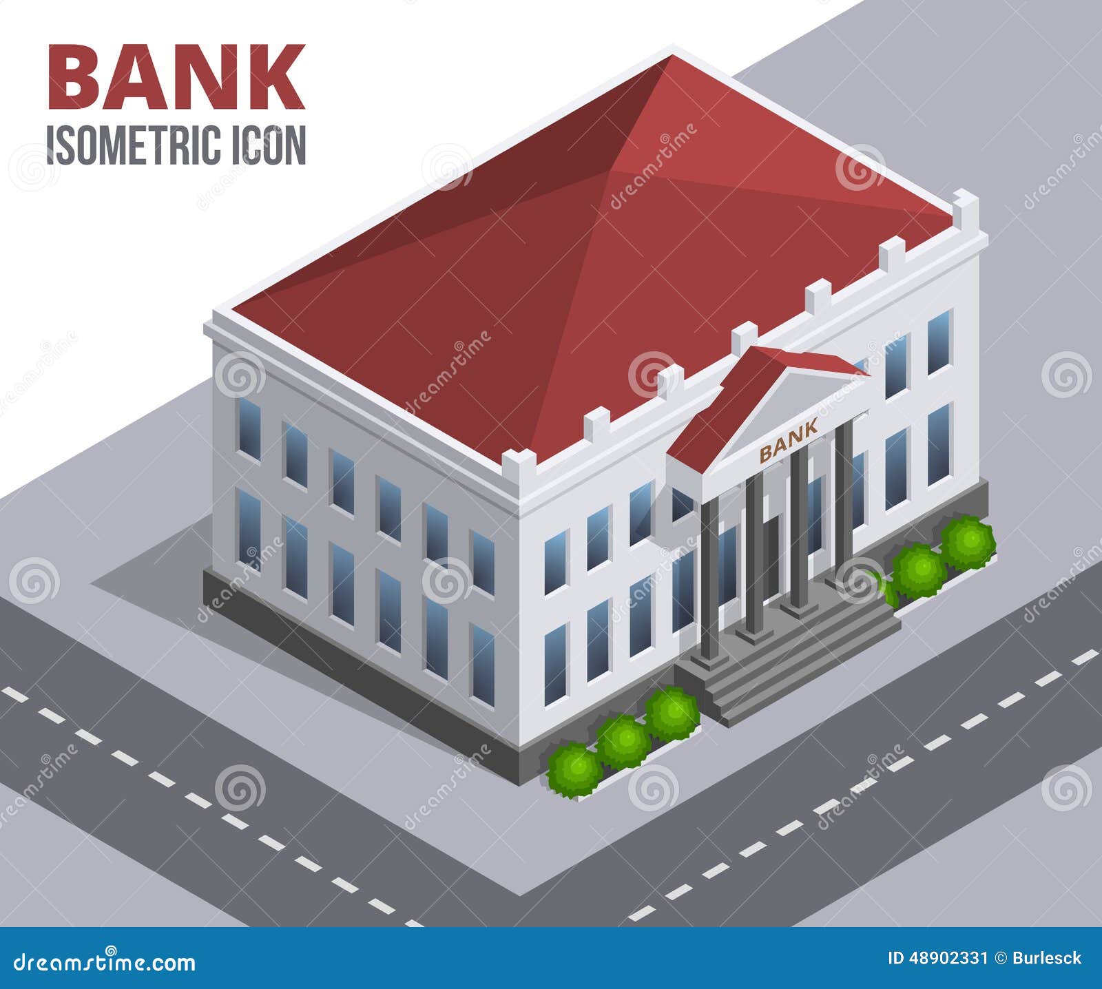 Vector bank building stock vector. Illustration of money - 48902331