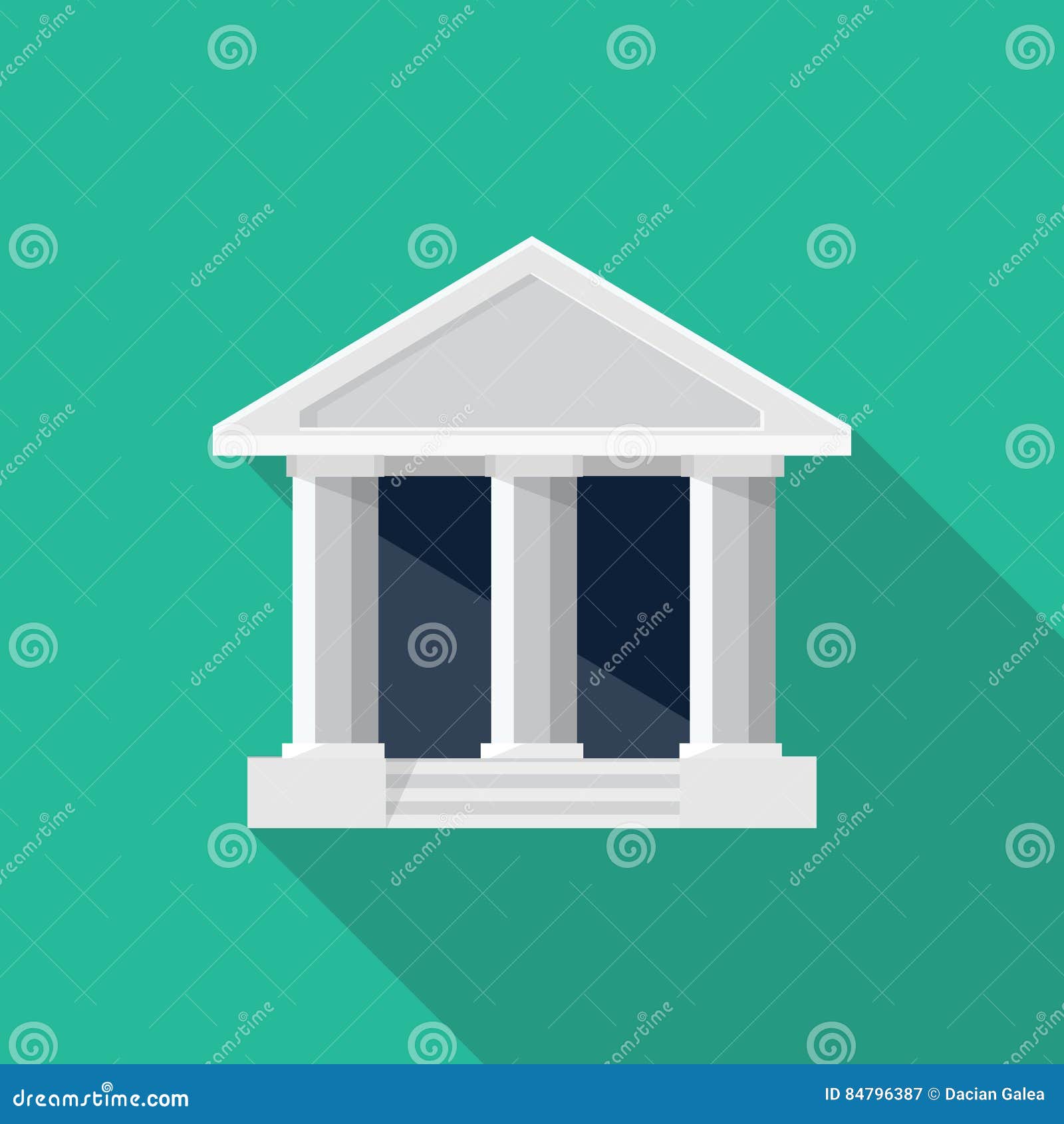 Vector Bank Flat Illustration Stock Vector - Illustration of credit ...