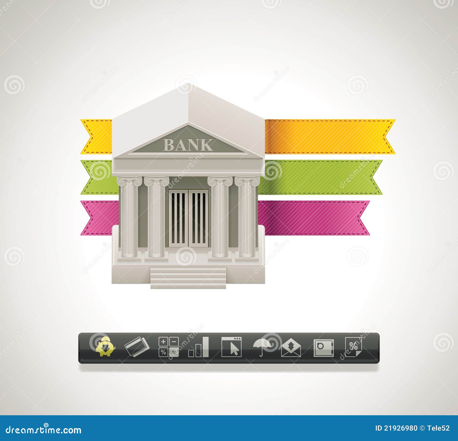 Vector bank icon stock vector. Illustration of finance - 21926980
