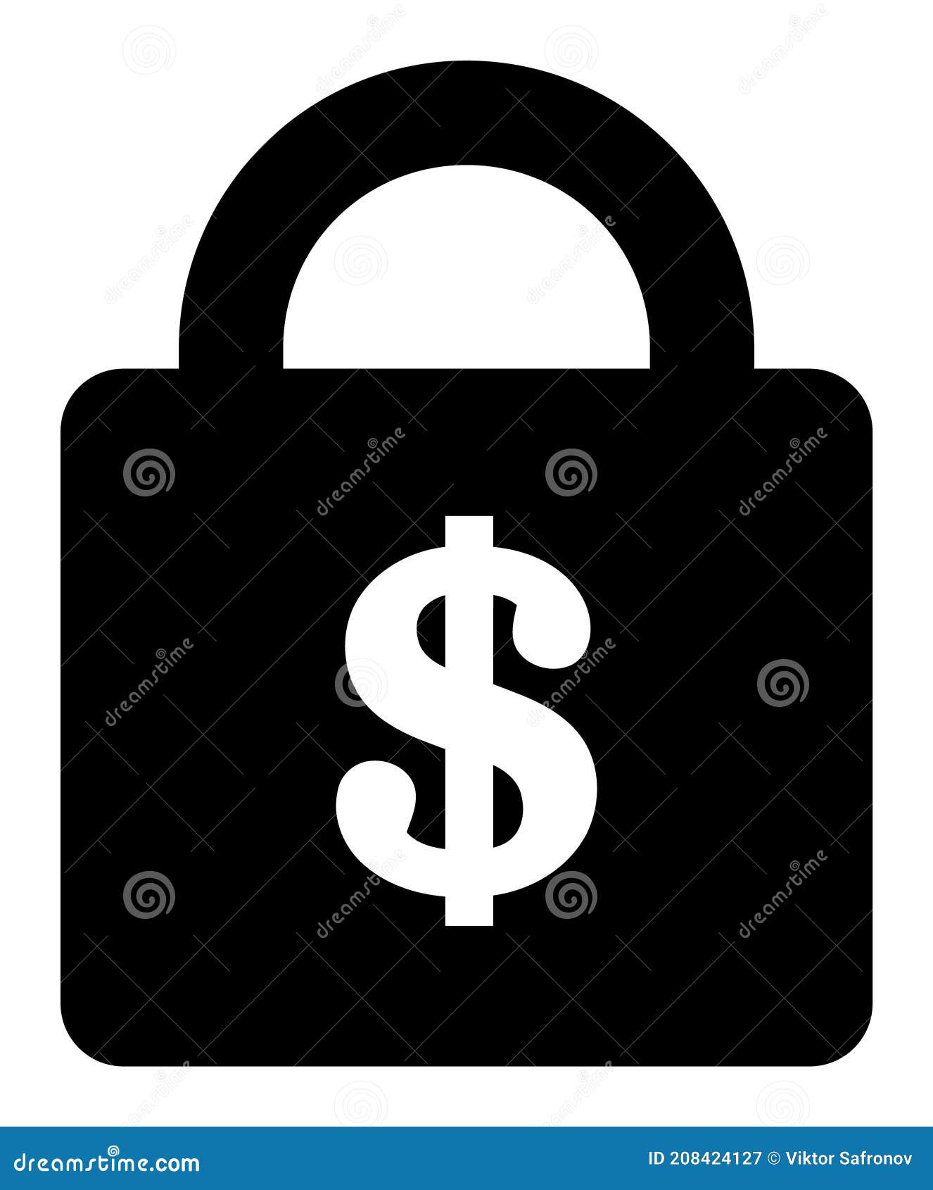 Vector Bank Lock Flat Icon Image Stock Vector - Illustration of private ...