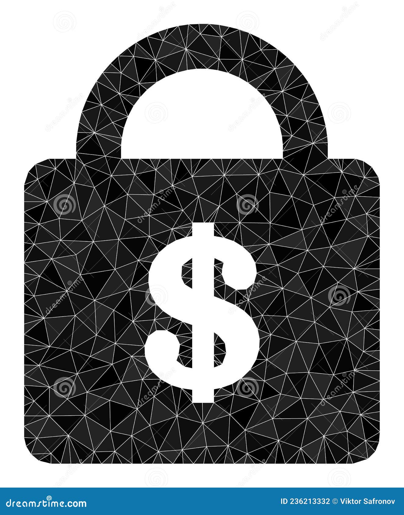 Vector Bank Lock Lowpoly Icon Stock Vector - Illustration of private ...