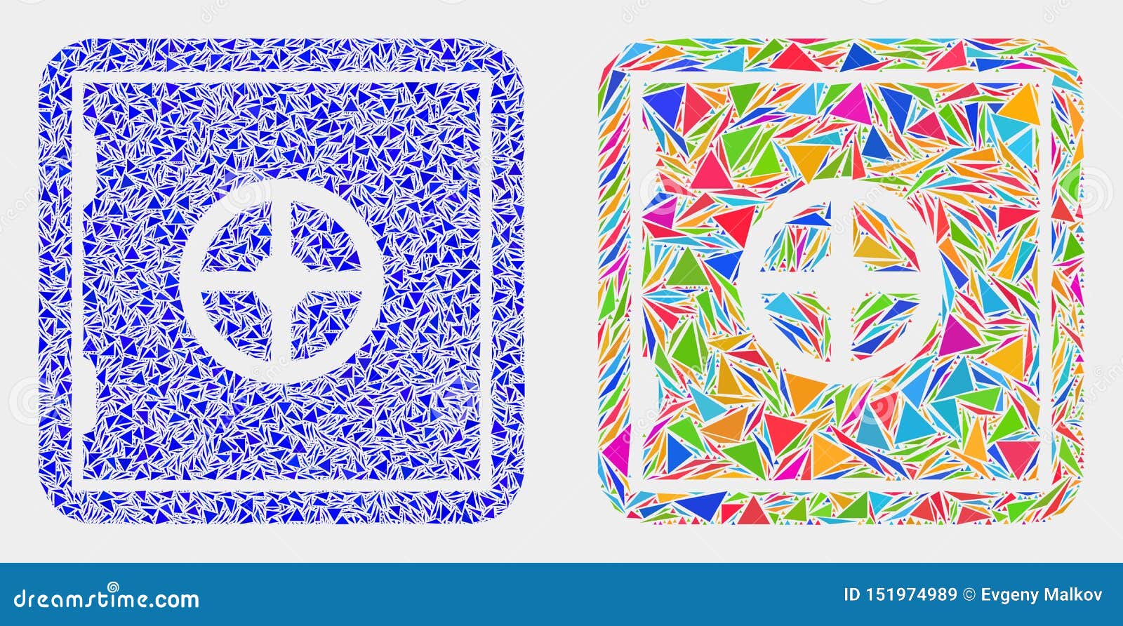 Vector Banking Safe Mosaic Icon of Triangles Stock Vector ...