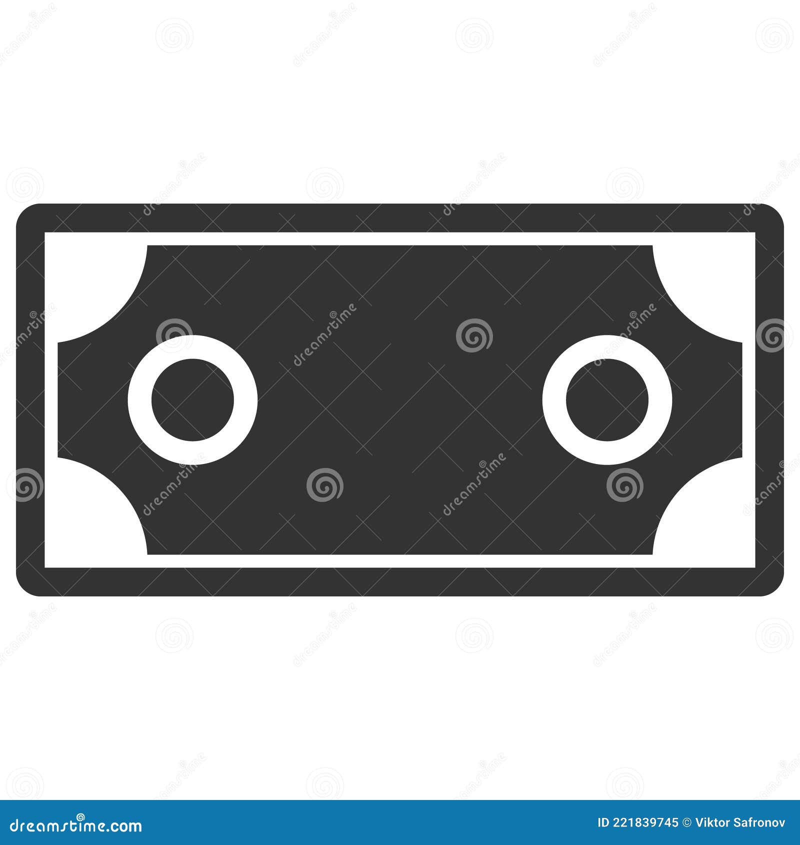 Vector Banknote Template Flat Icon Illustration Stock Vector ...