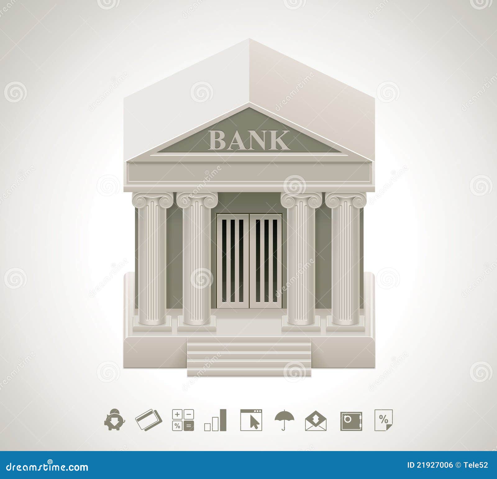Vector bankpictogram vector illustratie. Illustration of veiligheid ...