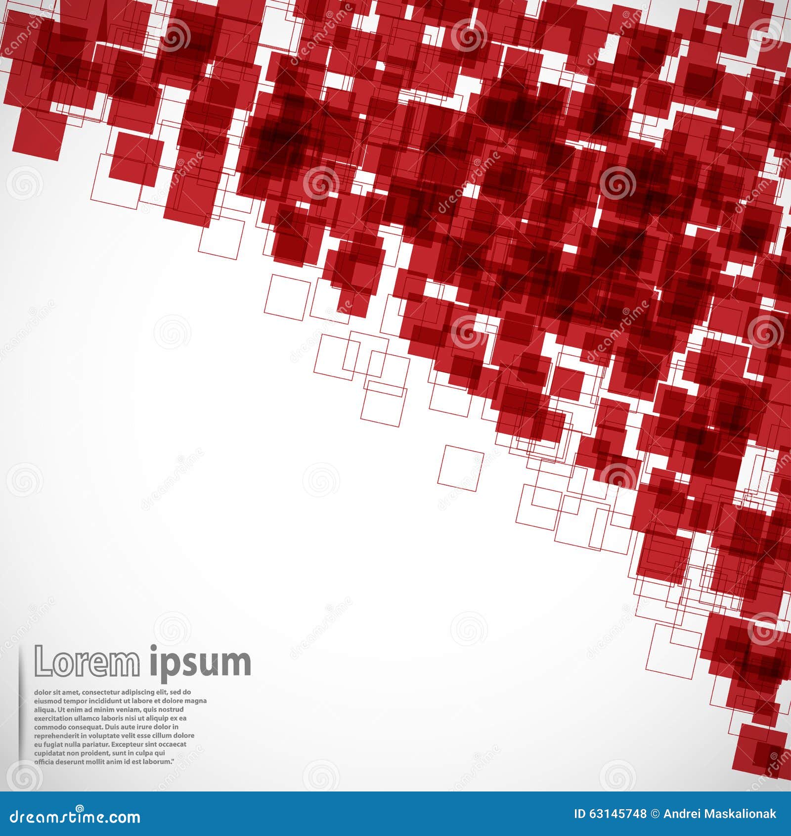 Vector Banner with Abstract Red Shapes Stock Vector - Illustration of ...