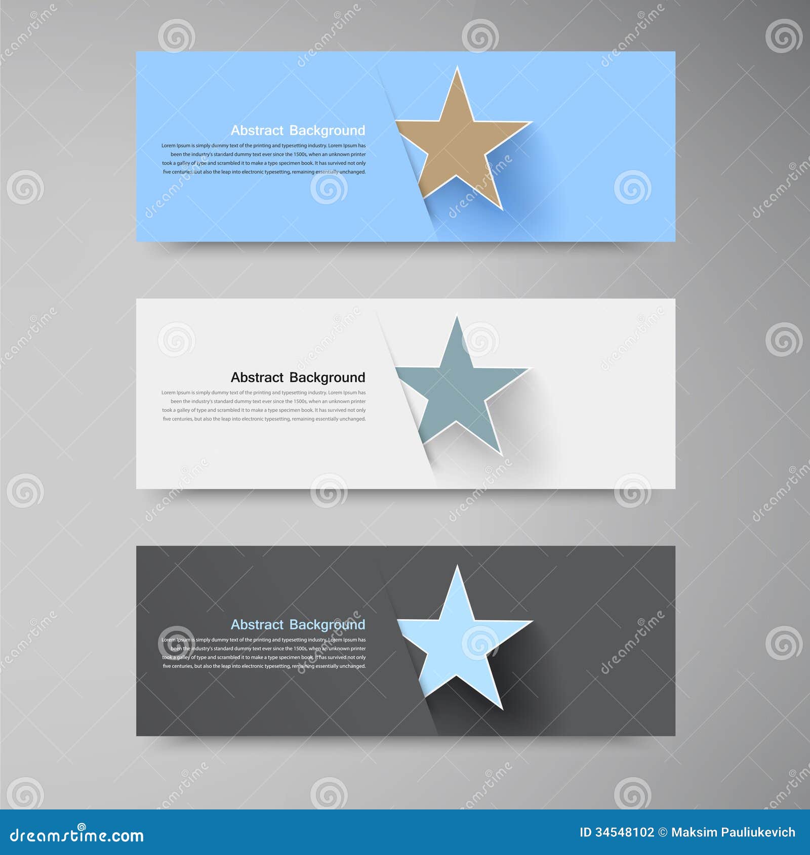 Vector Banner Background. White Star Stock Vector - Illustration of ...