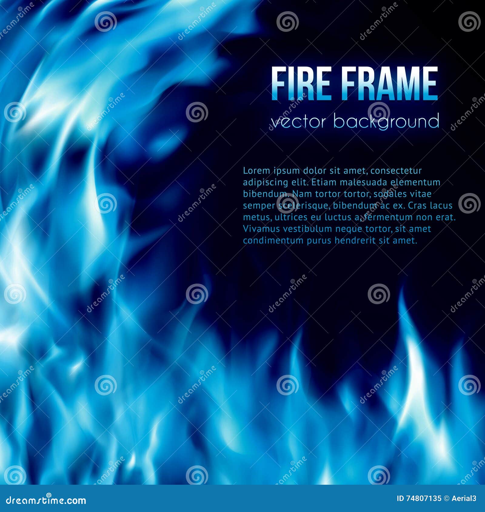 Blue Burning Background