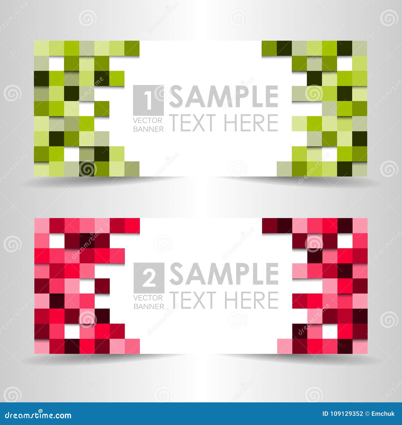 Vector Banner with Colorful Squares Stock Vector - Illustration of ...