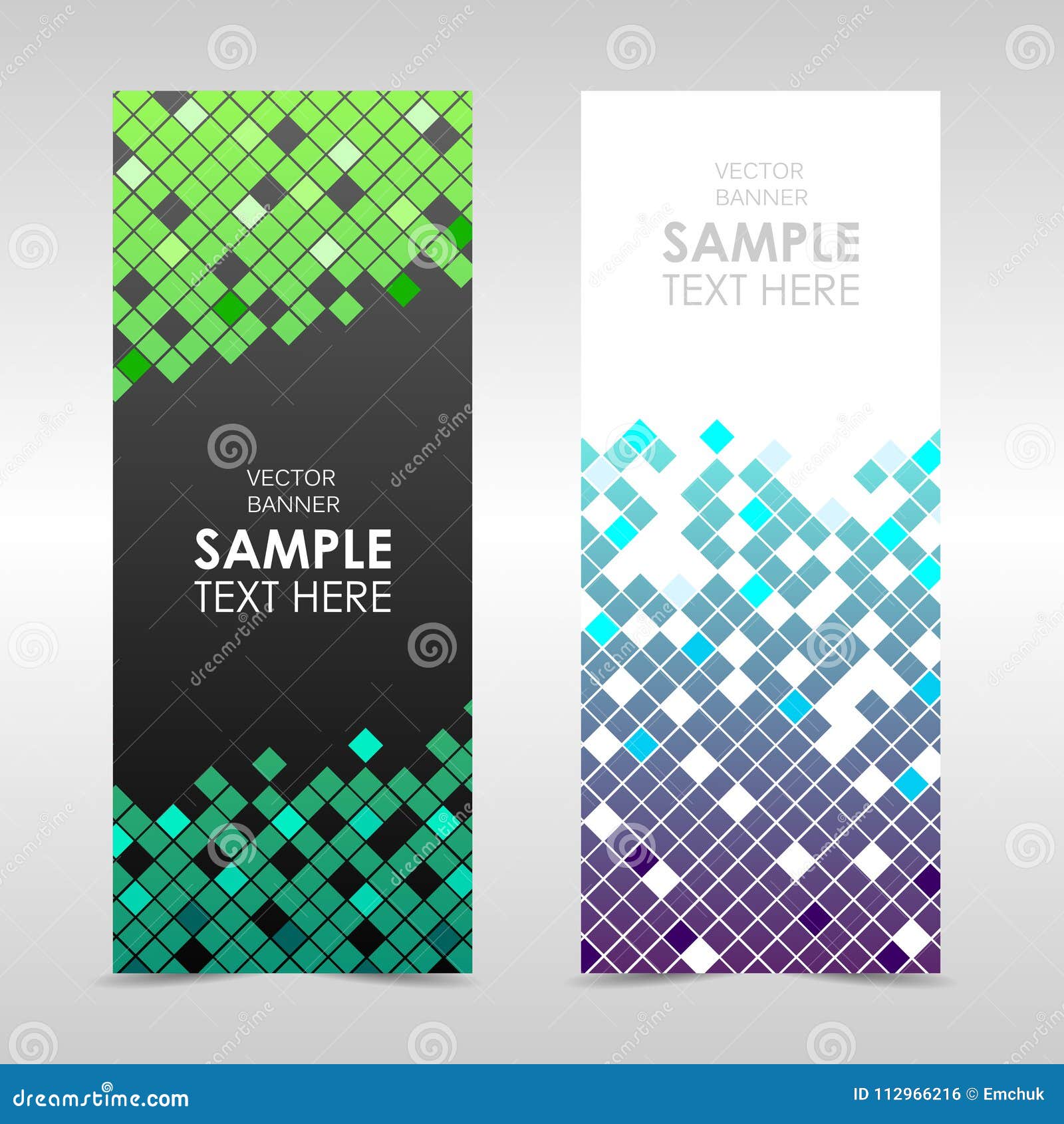 Vector Banner with Colorful Squares Stock Vector - Illustration of ...