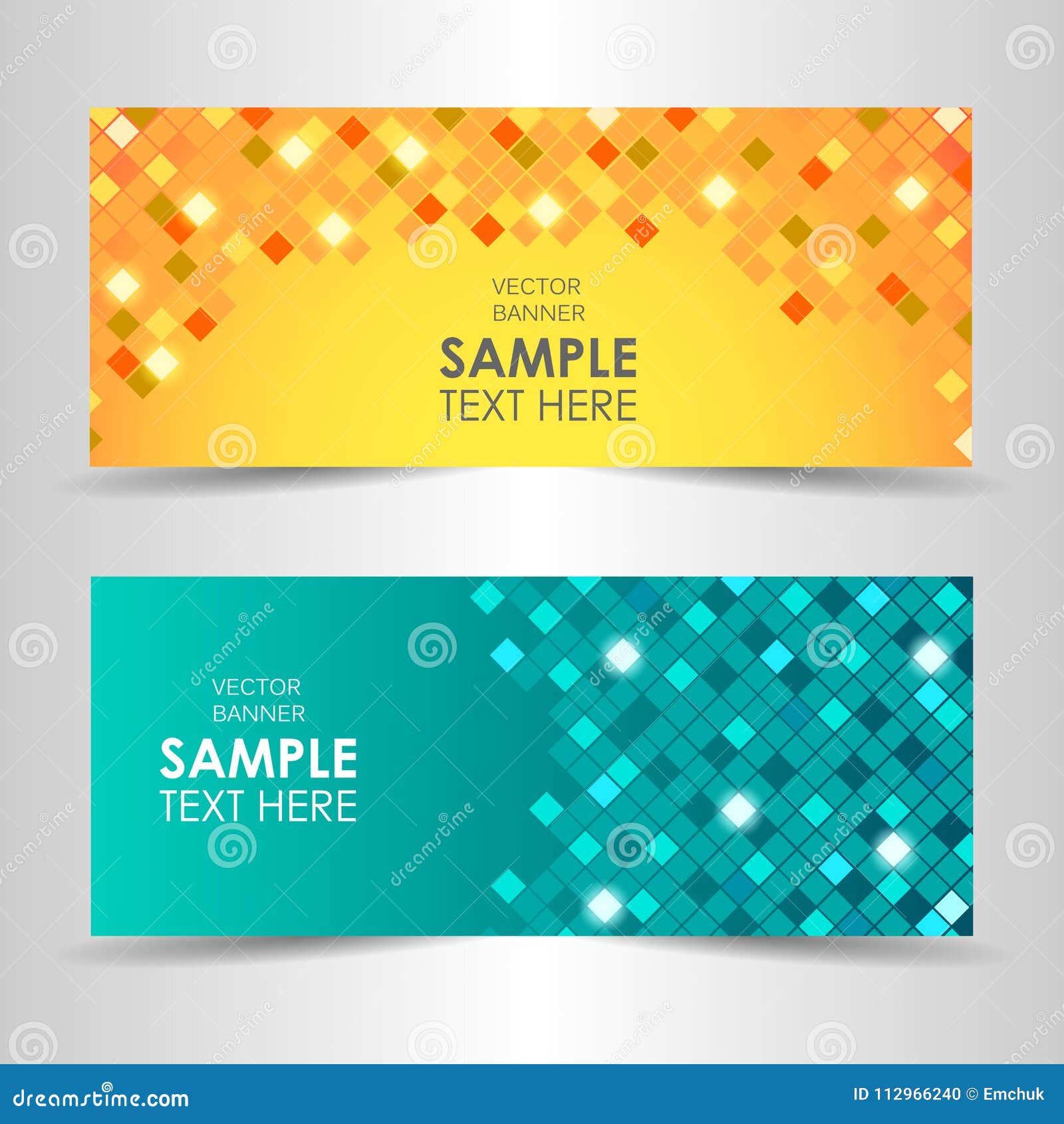 Vector Banner with Colorful Squares Stock Vector - Illustration of ...
