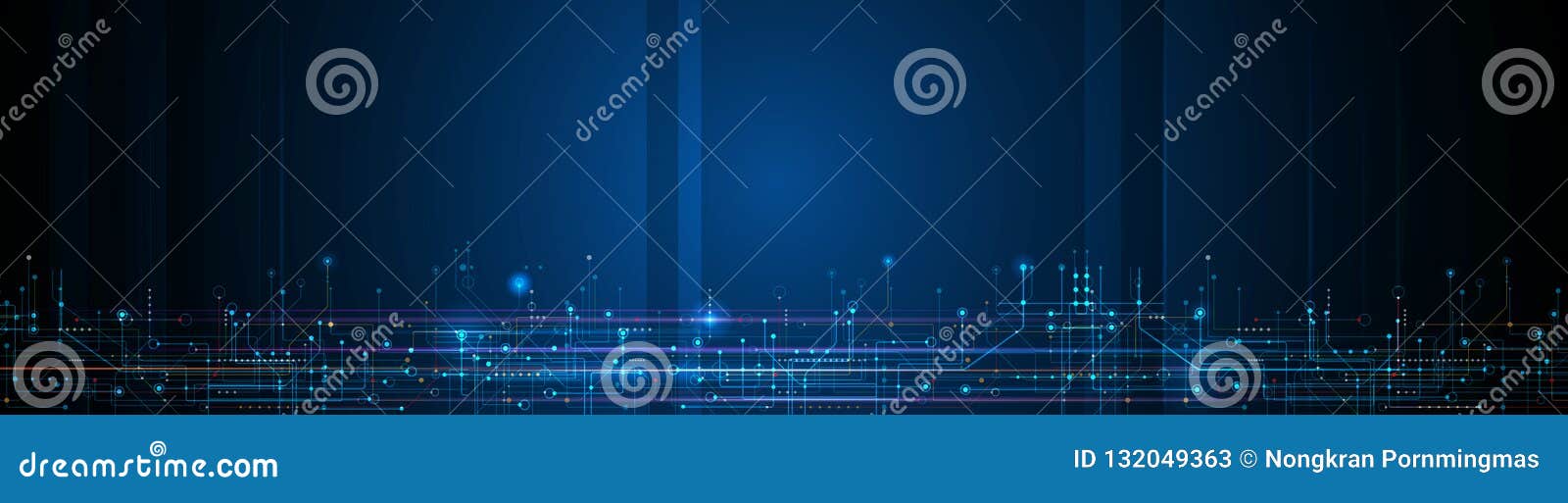 Vector Banner Design Circuit Board. Illustration Abstract Modern ...