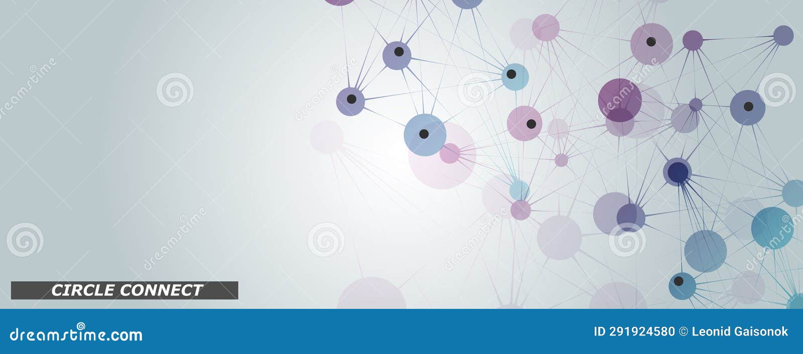 Vector Banner Design Connecting Dots and Lines. Abstract Network ...