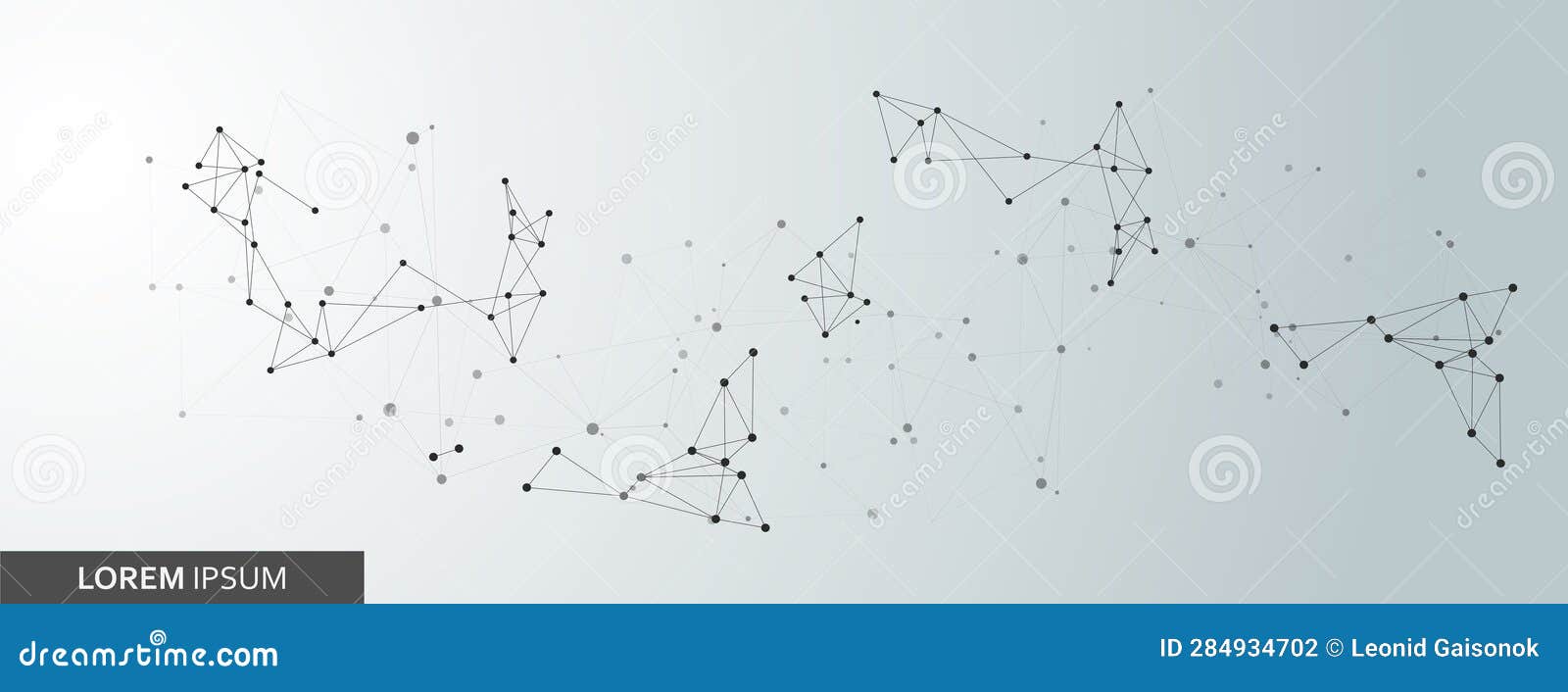 Vector Banner Design. Connecting Dots and Lines Stock Illustration ...