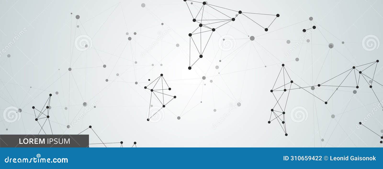 Vector Banner Design. Connecting Dots and Lines Stock Vector ...