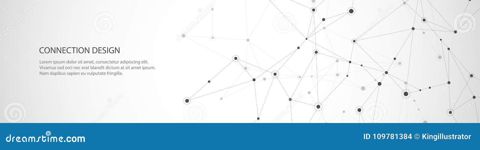 Vector Banner Design, Global Connection with Lines and Dots. Stock ...