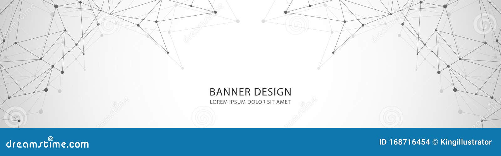Vector Banner Design, Global Connection with Lines and Dots Stock ...