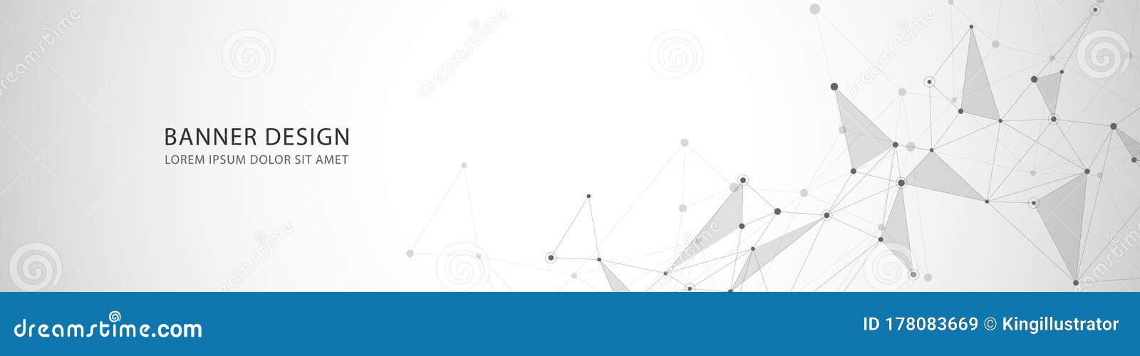 Vector Banner Design, Network Connection with Lines and Dots Stock ...