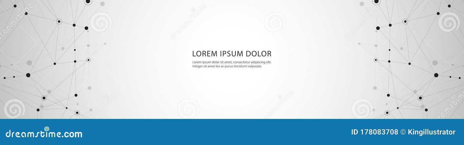 Vector Banner Design, Network Connection with Lines and Dots Stock ...