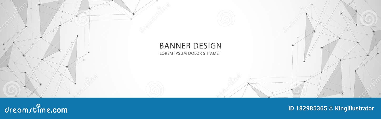 Vector Banner Design, Network Connection with Lines and Dots Stock ...