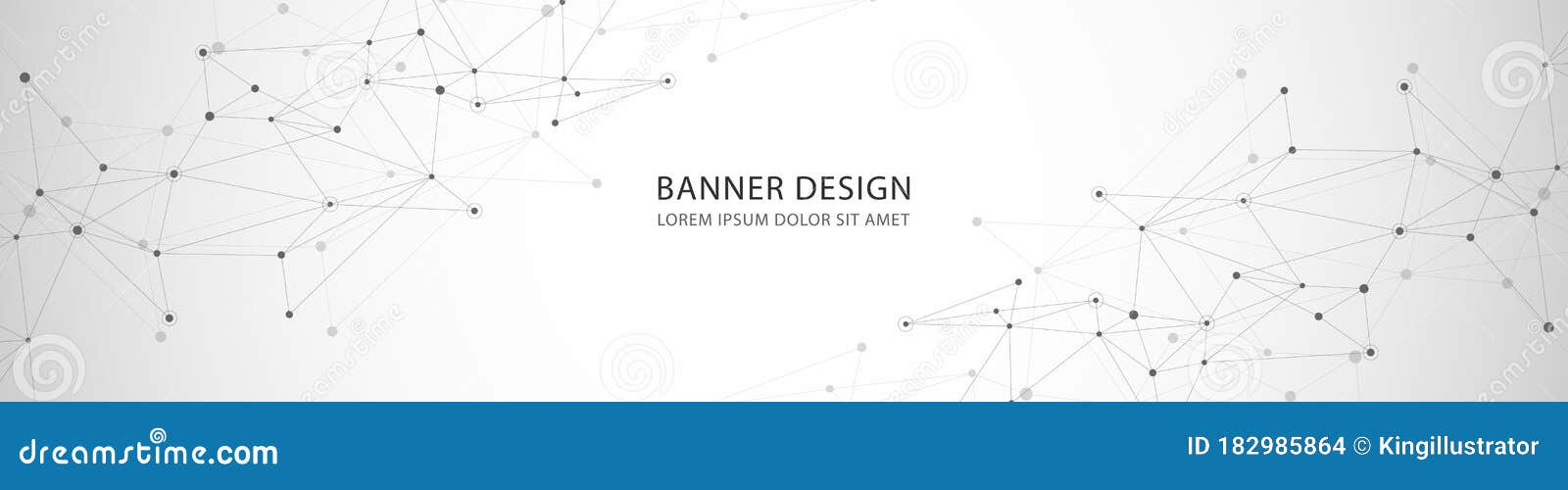 Vector Banner Design, Network Connection with Lines and Dots Stock ...